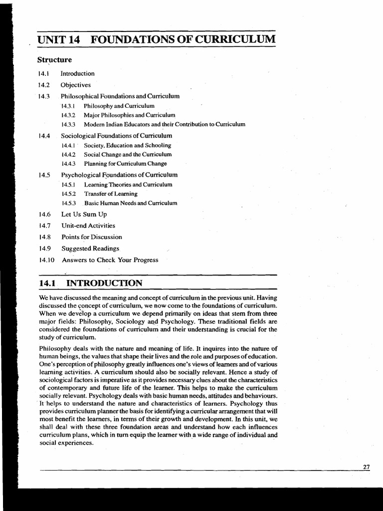 Foundations of Curriculum | PDF | Idealism | Curriculum