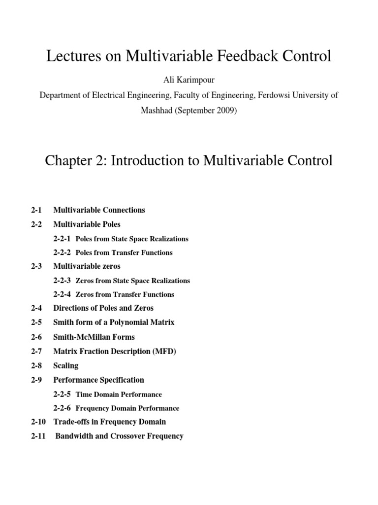 Multivariable Chapter2 | Download Free PDF | Matrix (Mathematics) | Eigenvalues And Eigenvectors