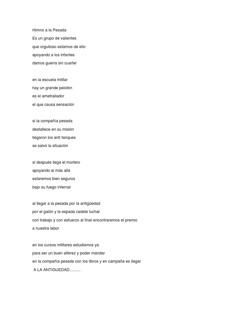 Himno A La Pesada | PDF