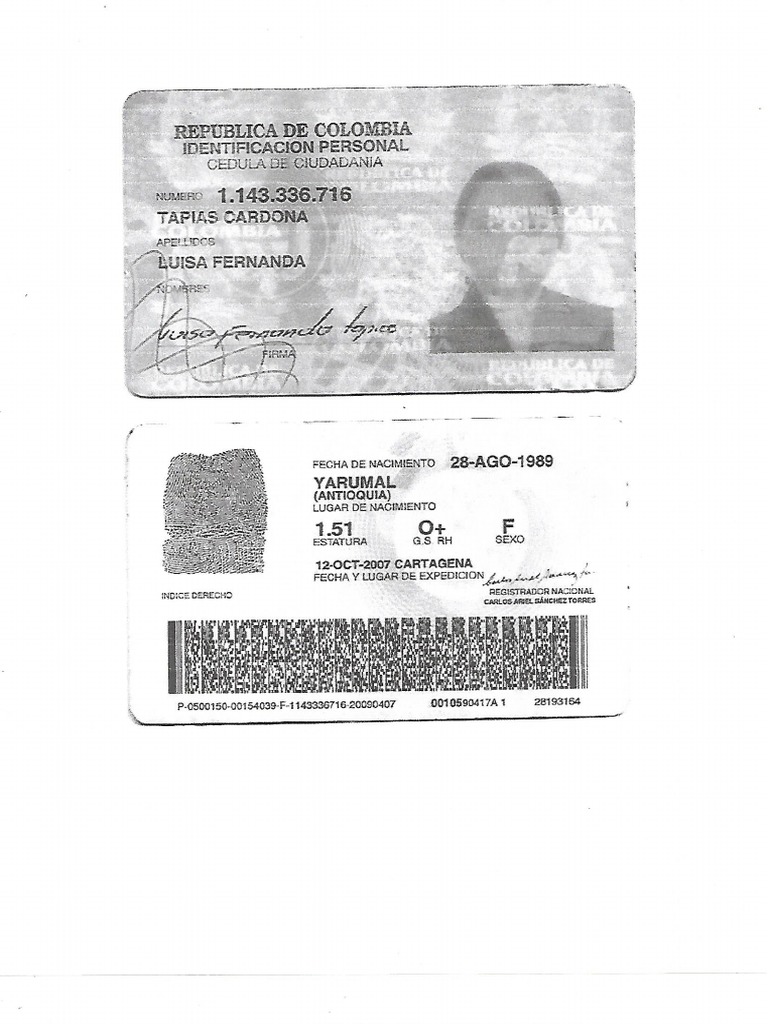 Cedula Ampliada Luisa Fernanda Tapias Cardona PDF | PDF