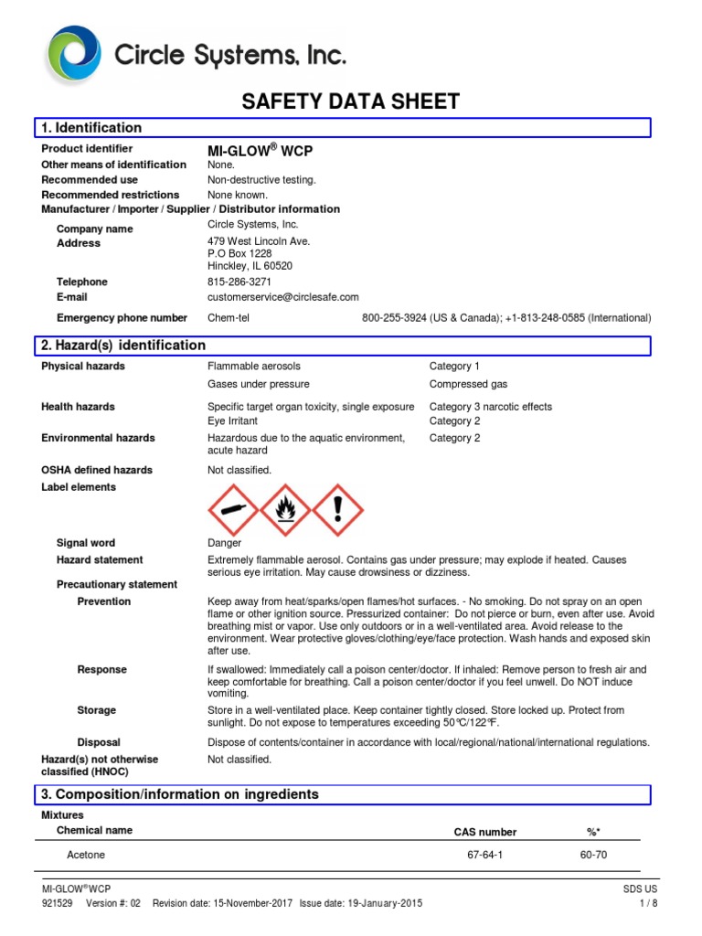 MSDS Particulas Magneticas | PDF | Firefighting | Dangerous Goods