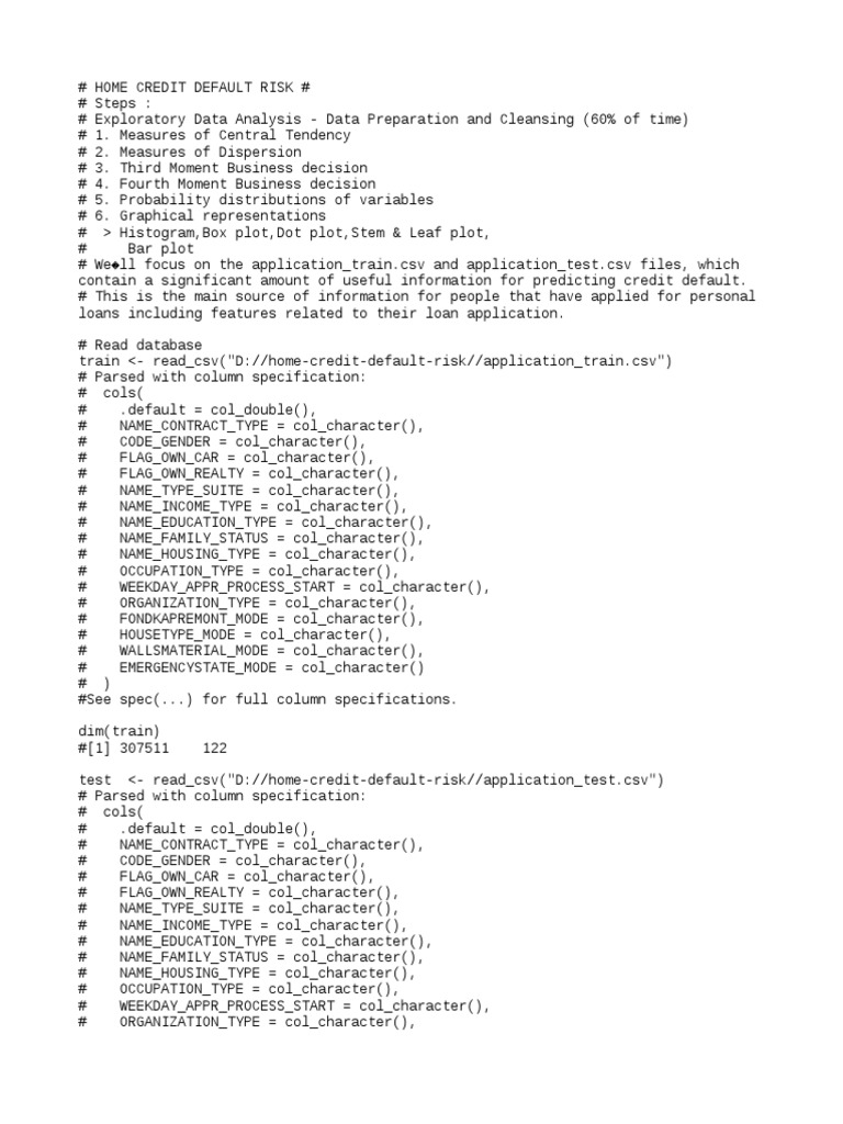 Home Credit Data | PDF | Comma Separated Values | Data Analysis