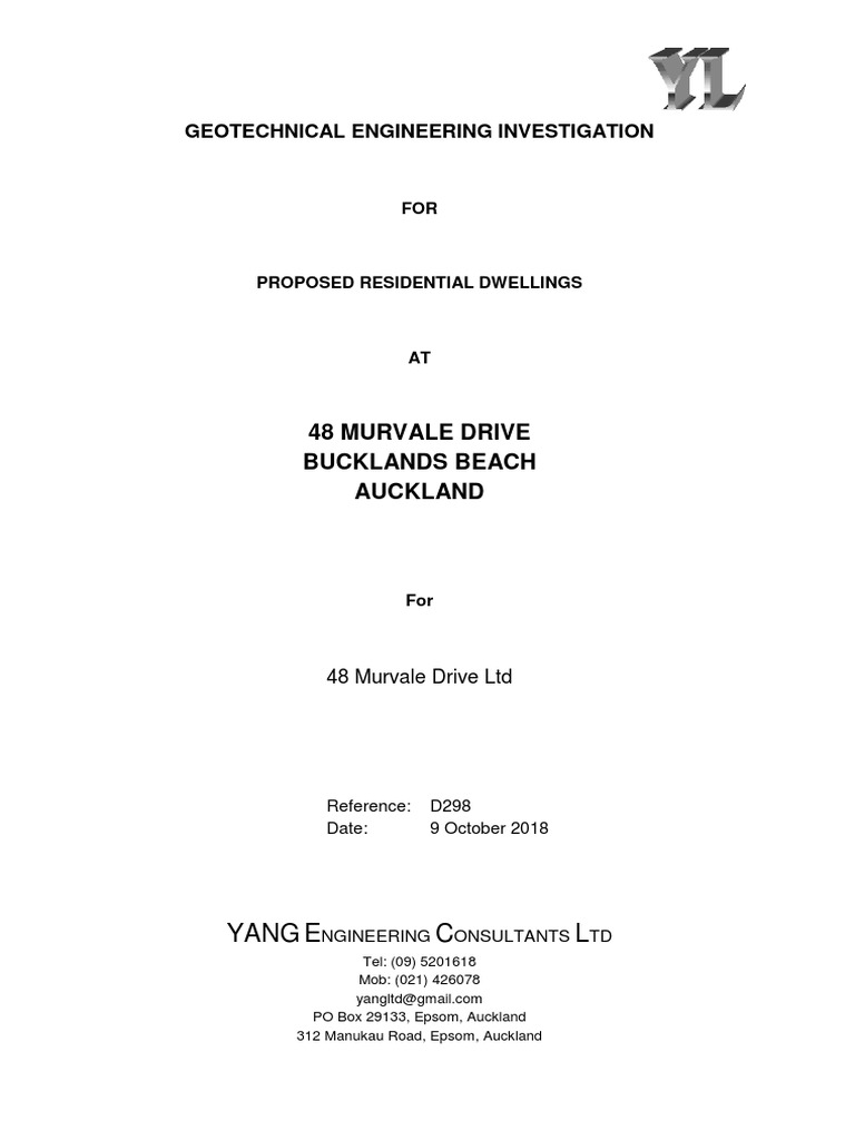 Geo Report | PDF | Deep Foundation | Foundation (Engineering)