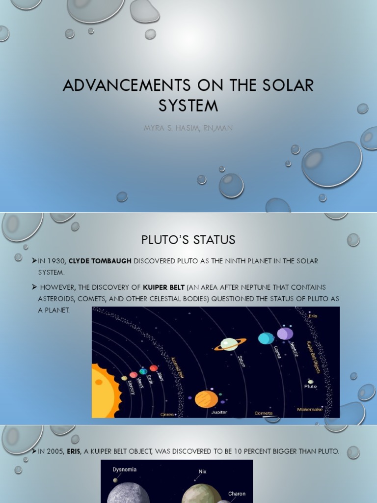 Advancements On Solar System | PDF | Pluto | Planets