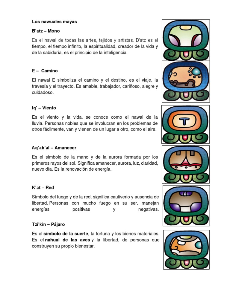 Nahuales Mayas | PDF | Civilización maya | Los símbolos