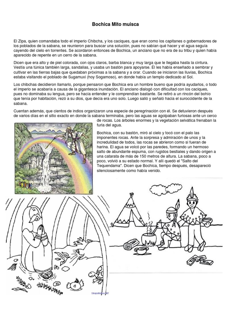 El mito muisca de Bochica y el origen del Salto del Tequendama | PDF