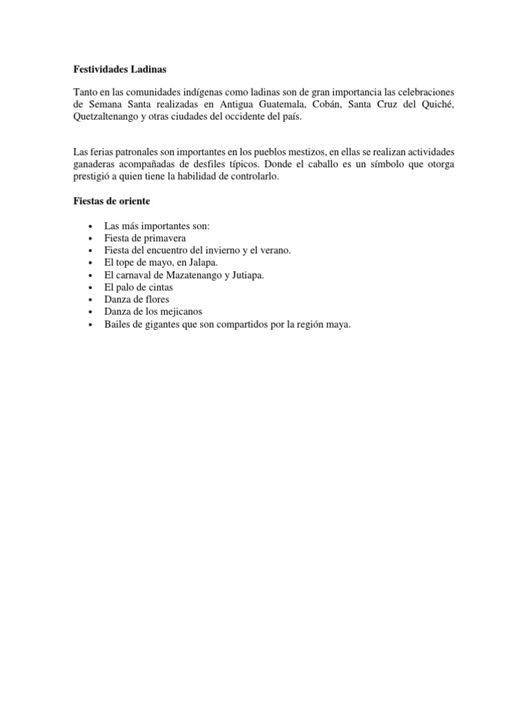 Festividades Ladinas | PDF