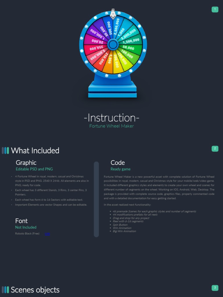 Fortune Wheel Maker: Game Asset Kit | PDF | Adobe Photoshop | Computing
