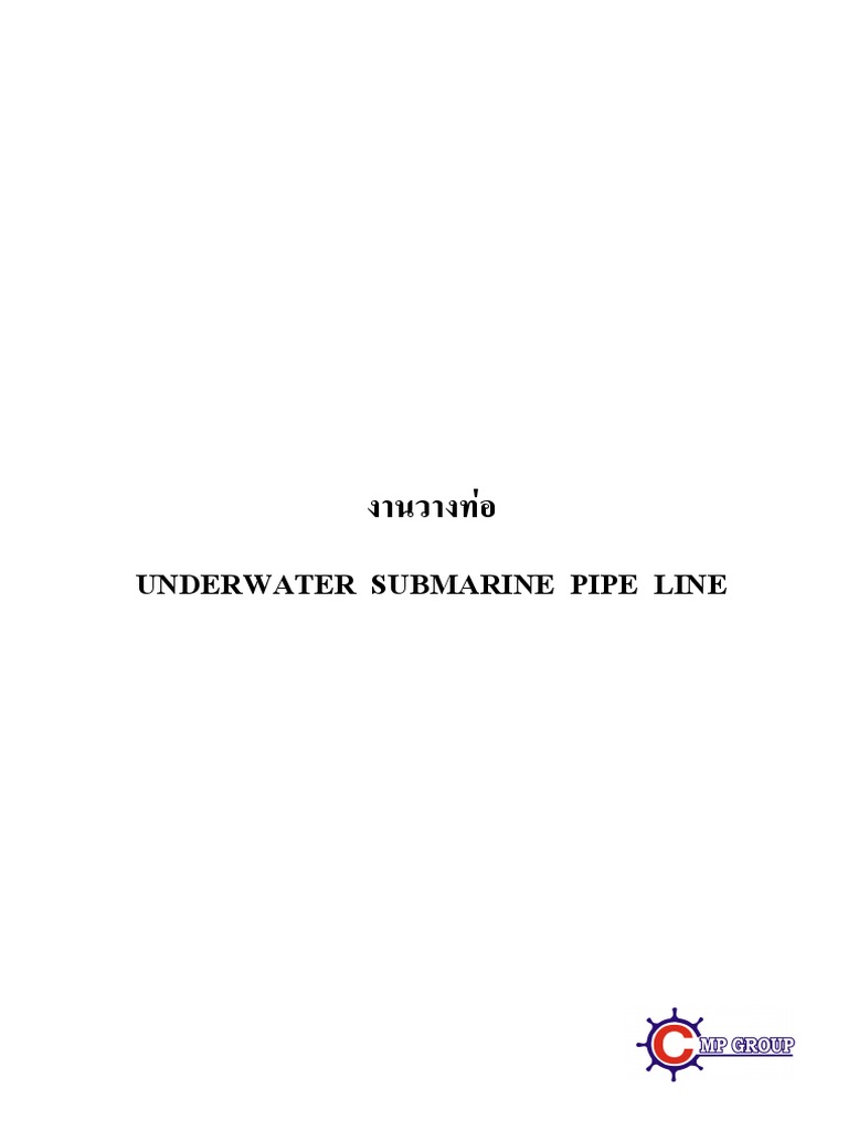 Underwater Submarine Pipe Line | PDF | Pipe (Fluid Conveyance) | Hydrology