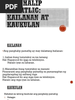 Pang-Abay Na Panang-Ayon at Pananggi | PDF