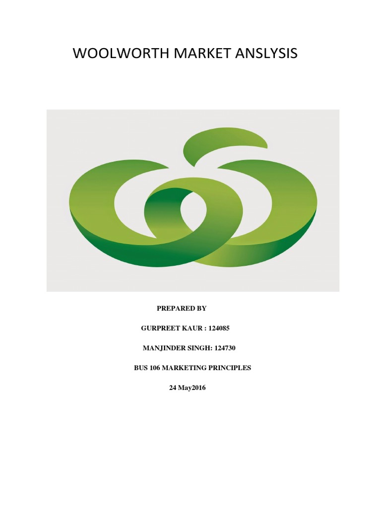 Woolworth Market Anslysis: Prepared by | PDF | Retail | Retailers