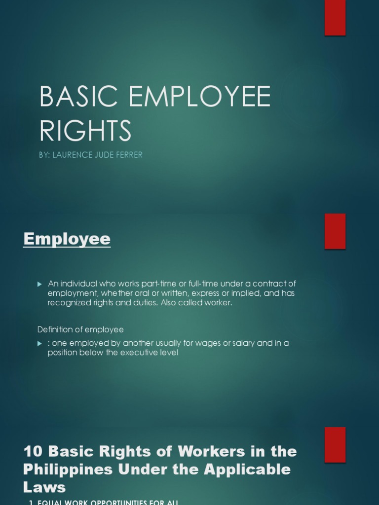 Basic Employee Rights | PDF | Collective Bargaining | Employment