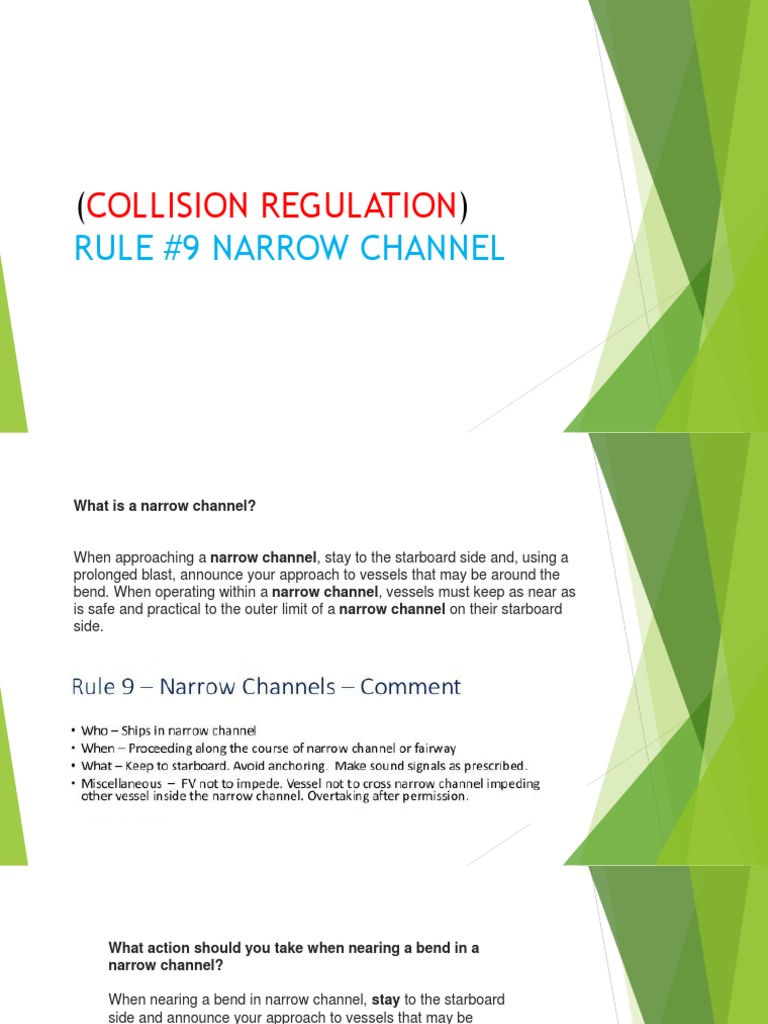 Collision Regulation: Rule #9 Narrow Channel | PDF | Technology ...