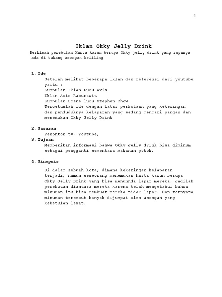 Iklan Okky Jelly Drink | PDF