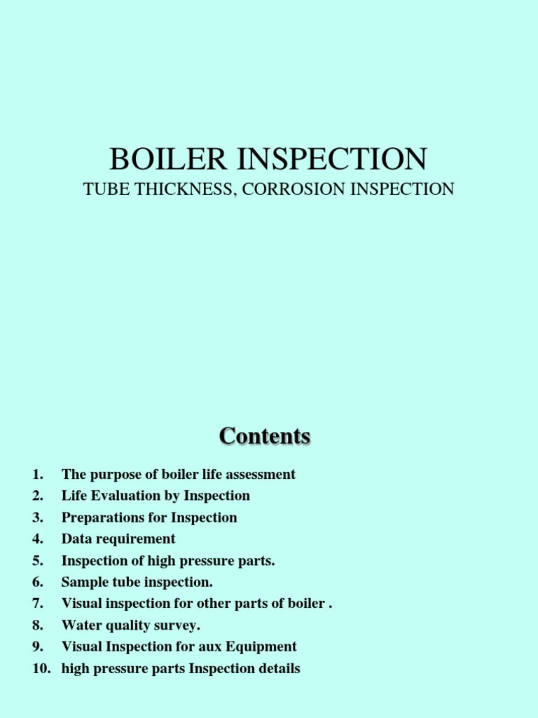 Boiler Inspection and NDT Overview | PDF | Electromagnetic Induction ...