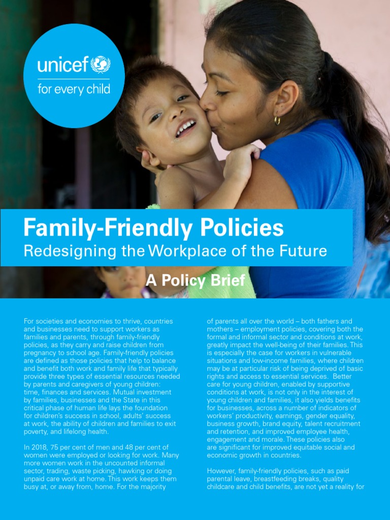 UNICEF Policy Brief Family Friendly Policies 2019 | PDF | Parental ...