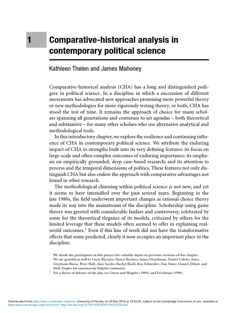 Thelen y Mahoney, 2015 PDF | PDF | Experiment | Causality