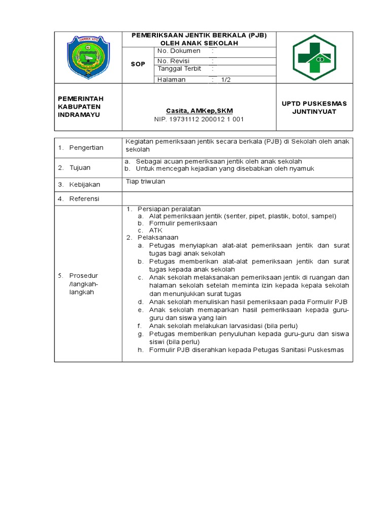 Sop (PJB) Oleh Anak Sekolah | PDF