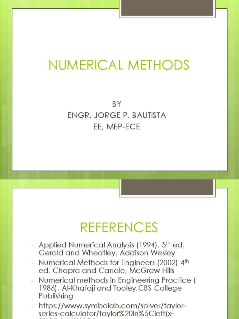 Numerical Methods Overview and Errors | PDF | Eigenvalues And Eigenvectors | Matrix (Mathematics)