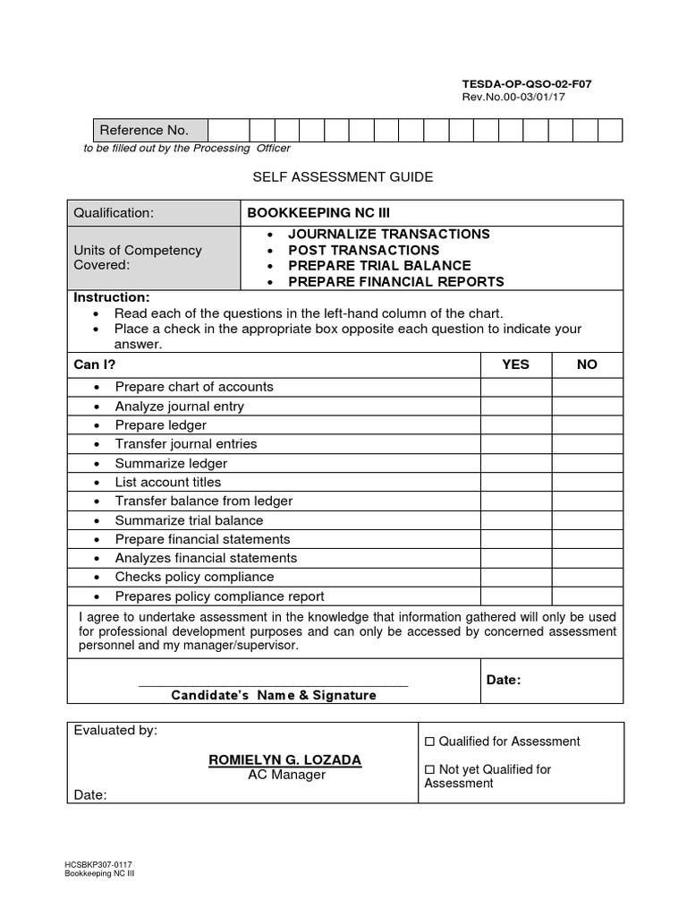 Bookkeeping NC Iii-Sag | PDF