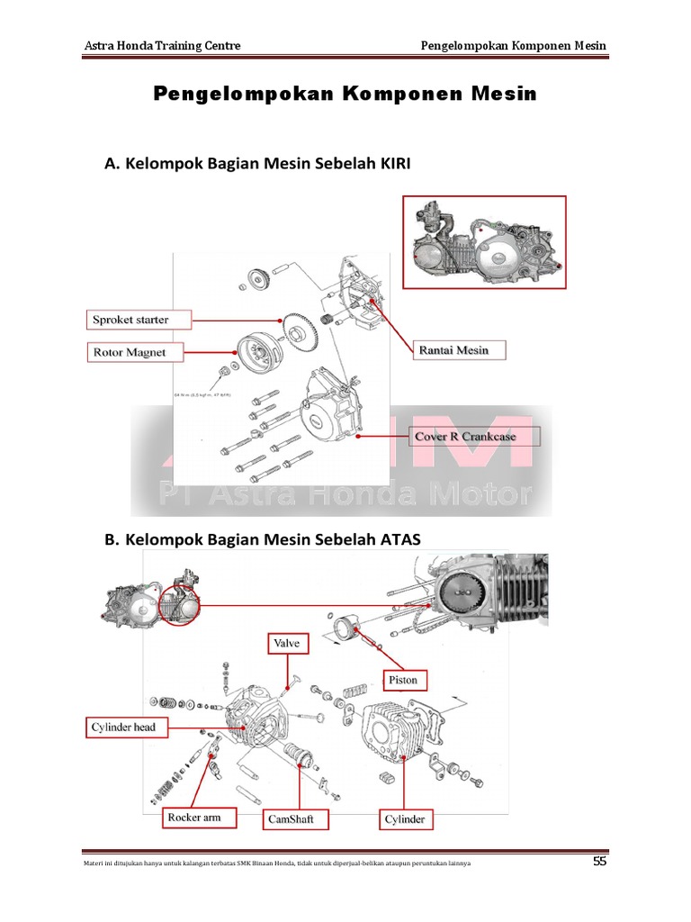 Komponen Mesin TBSM | PDF