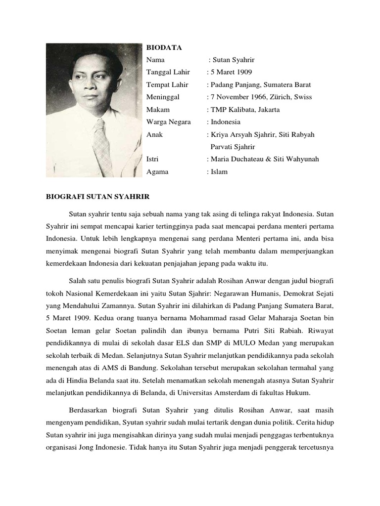 Sutan Syahrir | PDF