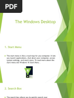 Desktop Components of Windows 10: 1. Start Menu | PDF