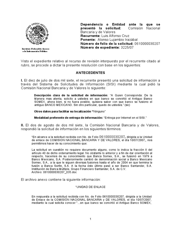 Banca Somex | PDF | Politica de mexico | Bancos