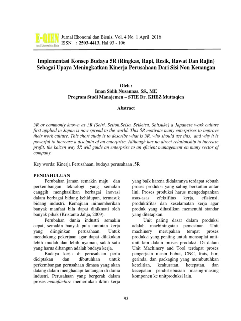 Implementasi Konsep Budaya 5R | PDF