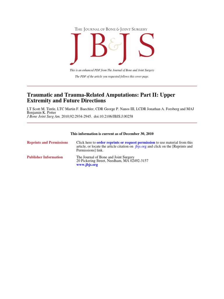 Elbow Disarticulation 1 | PDF | Prosthesis | Amputation