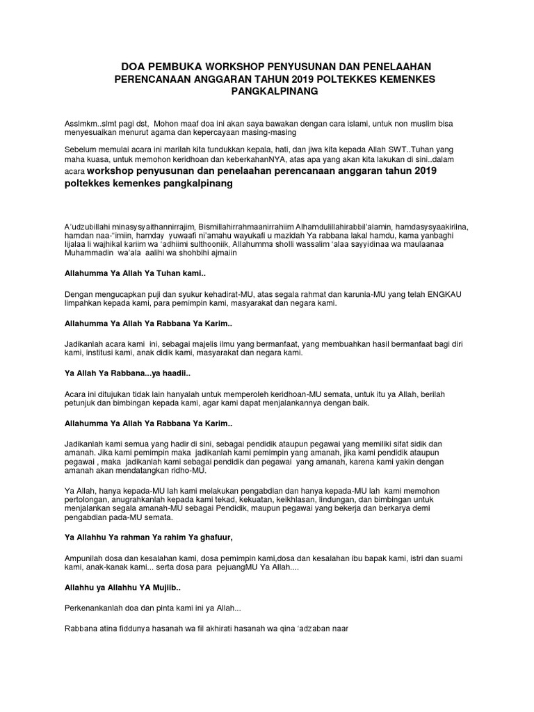 DOA Workshop Poltekkes Pangkalpinang Oleh Bayu Paradipta | PDF