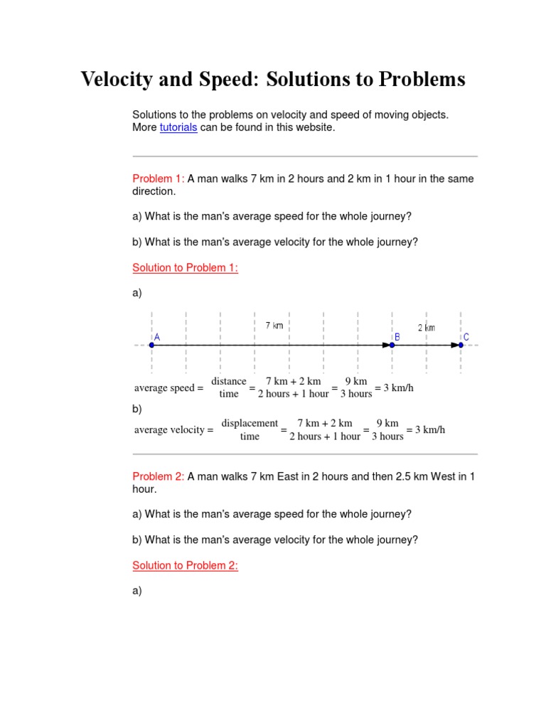 Velocity and Speed N Acceleration Word Problems | PDF | Velocity | Speed