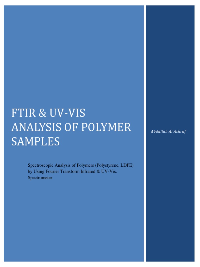 FTIR and UV-Vis Analysis of Polystyrene | PDF | Infrared Spectroscopy ...