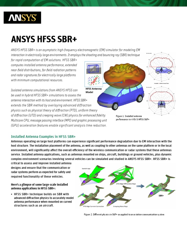 ANSYS HFSS SBR+ - Brochure | Download Free PDF | Antenna (Radio) | Radar