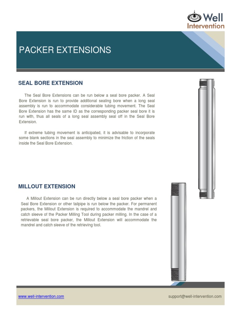Packer Extensions: Seal Bore Extension | PDF