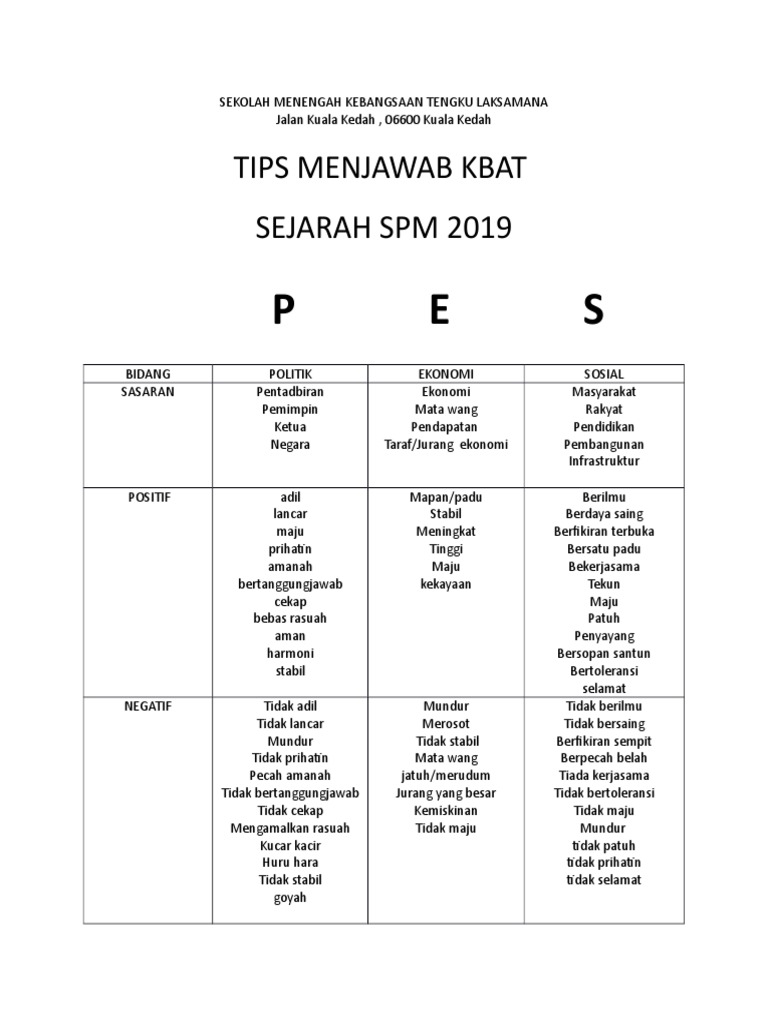 Tips Kbat Sejarah | PDF