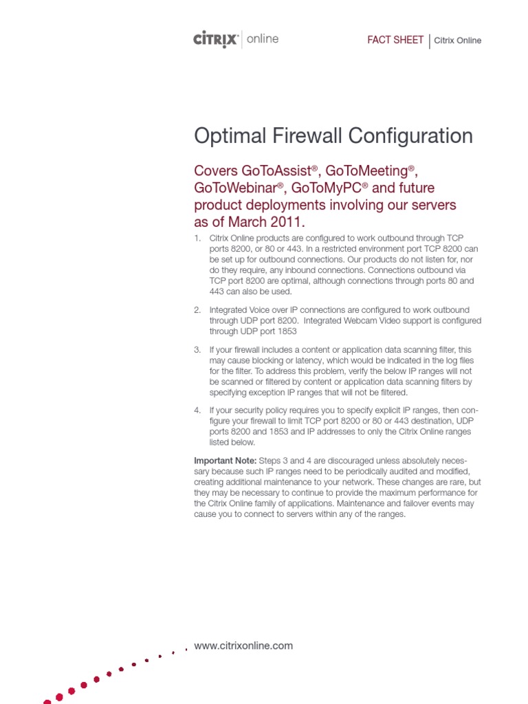 Webinar - Firewall Configuration | PDF | Port (Computer Networking ...