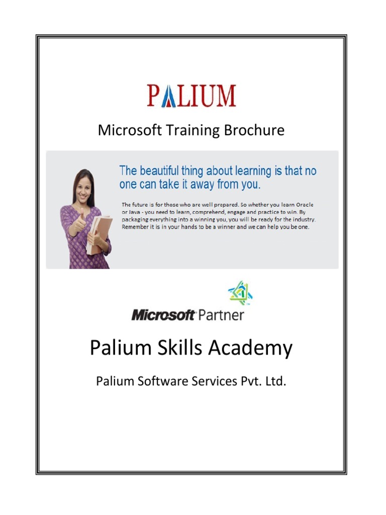 Palium Skills Academy: Microsoft Training Brochure | PDF | Share Point ...