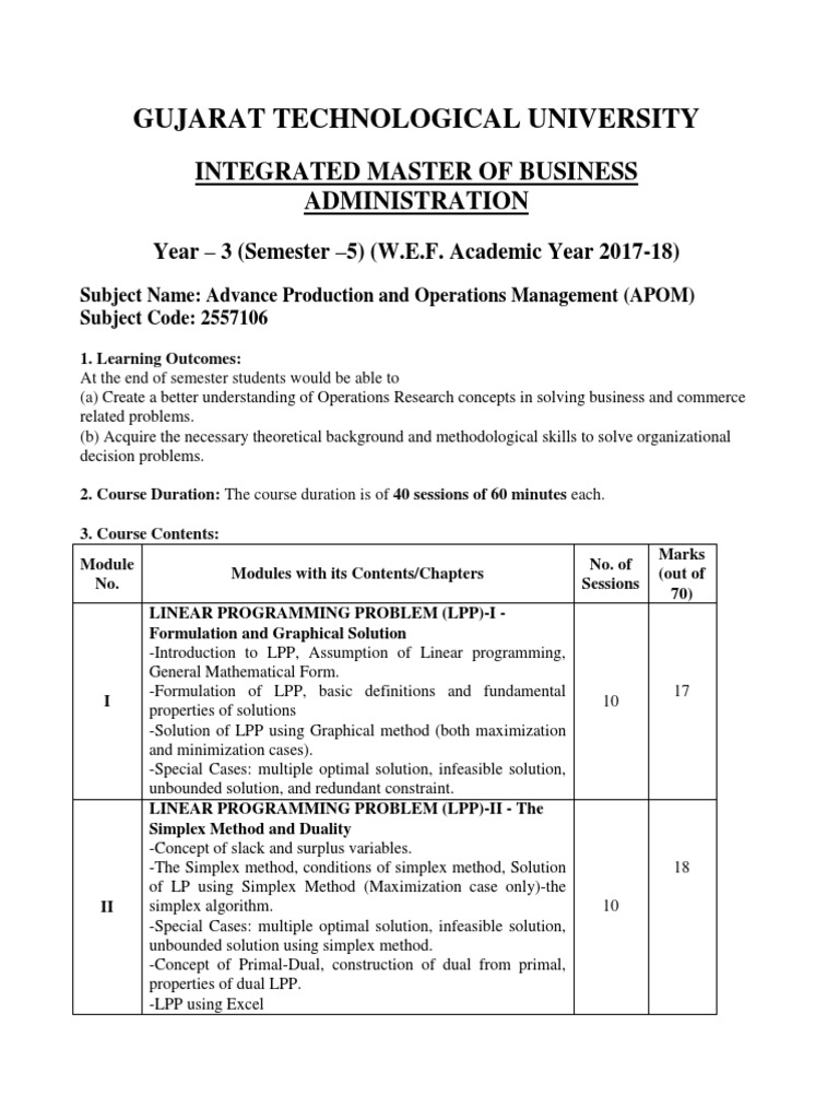 Advanced Production and Operation Management | PDF | Linear Programming ...