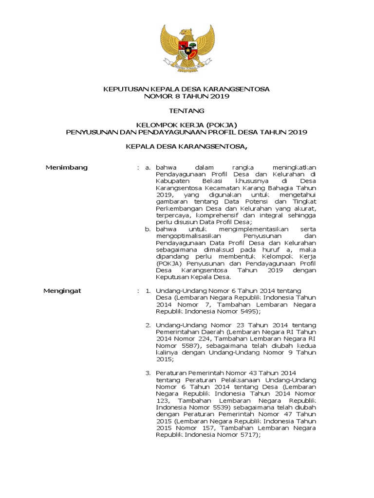 SK Pokja Prodeskel | PDF