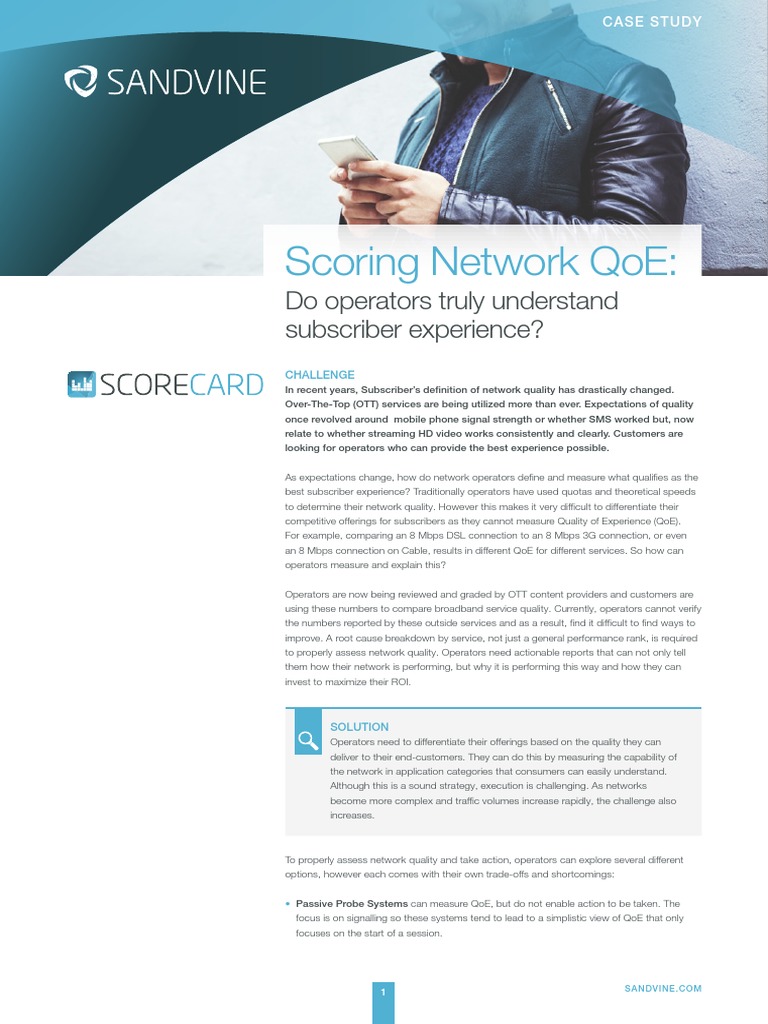 Sandvine Cs Scoring Network Qoe | PDF | Streaming Media | Computer Network