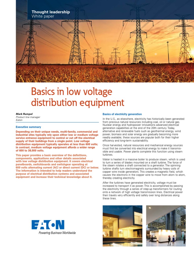 Basics in Low Voltage Distribution Equipment: White Paper | PDF ...