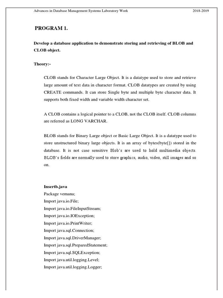 ADBMS Lab Manual | PDF | Table (Database) | Information Retrieval