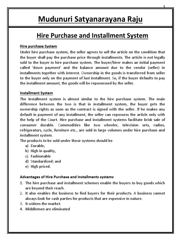 Hire Purchase | PDF | Interest | Depreciation
