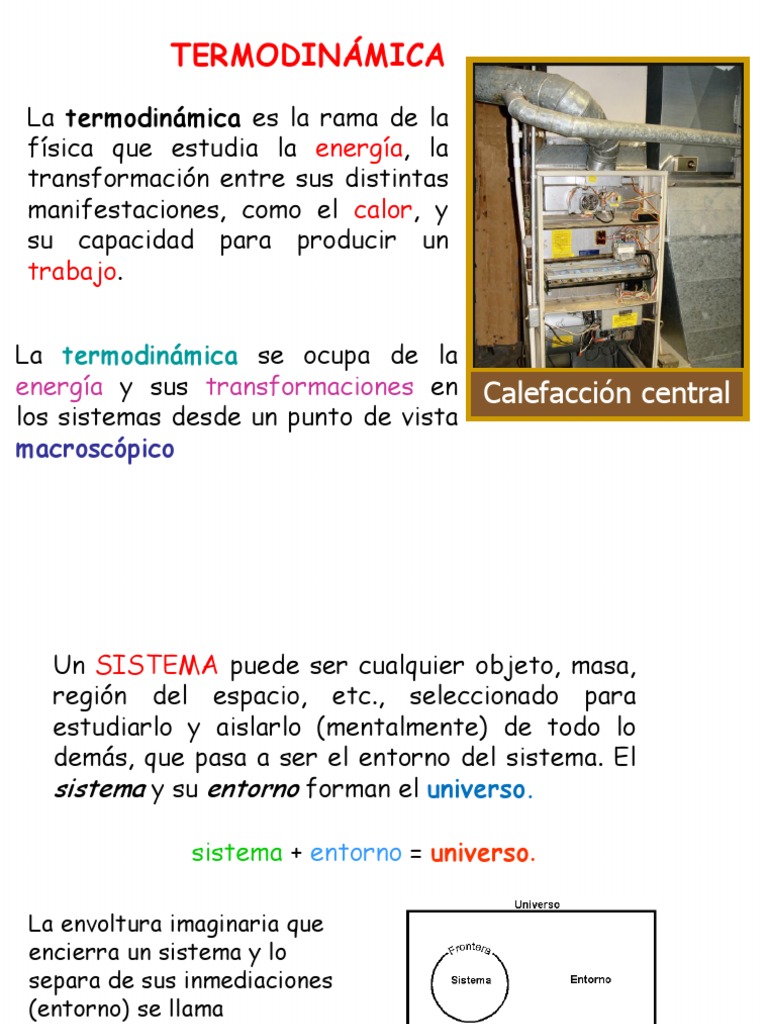 Diapositivas Qmc1a Ley Termo2 | PDF | Termodinámica | Temperatura