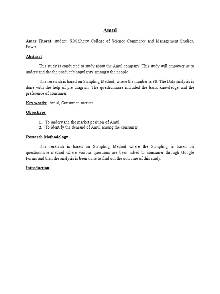 Understanding the Success of Amul: A Case Study of India's Leading ...