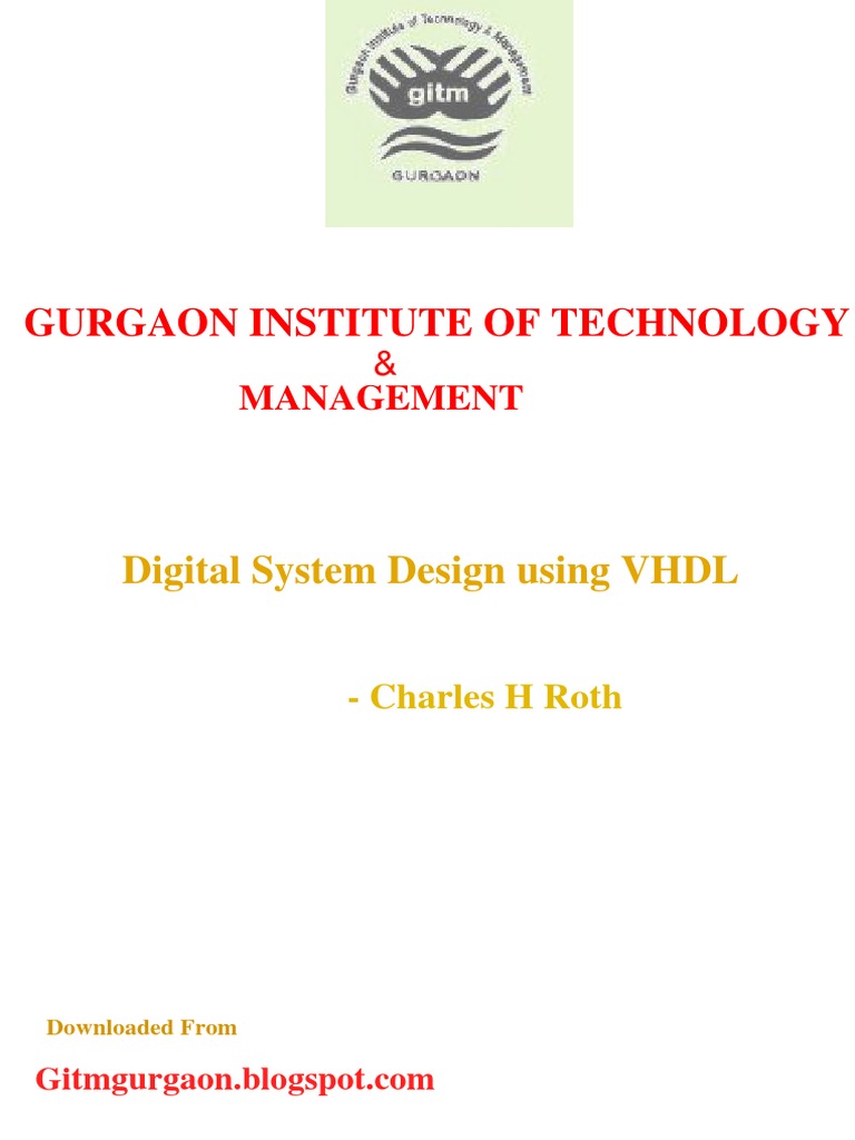 Digital Systems Design Using VHDL H Roth PDF | PDF