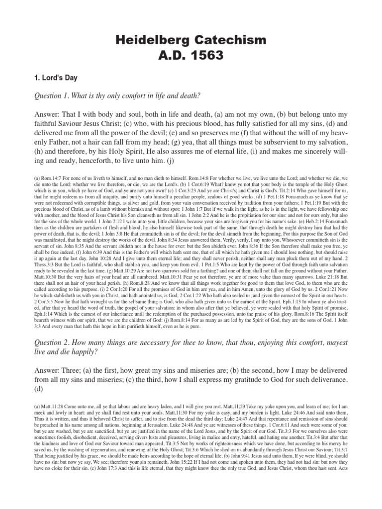 An Introduction to the Heidelberg Catechism: Exploring the Three Main ...