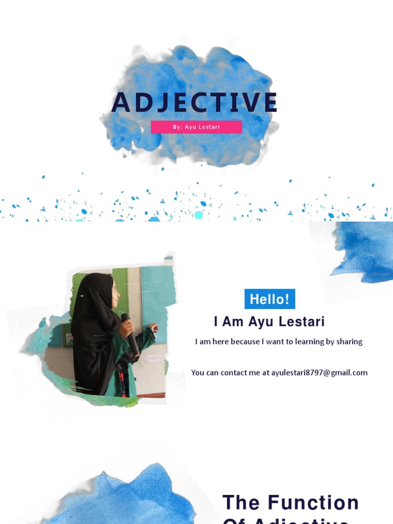Presentase Bahasa Inggris: Materi Adjective | PDF | Adjective | Verb