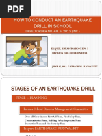 School Earthquake Drill Guide | PDF | Emergency Management | Earthquakes
